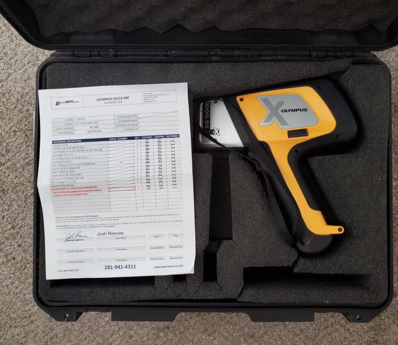OLYMPUS INNOVX DELTA DS2000 HANDHELD XRF ANALYZER